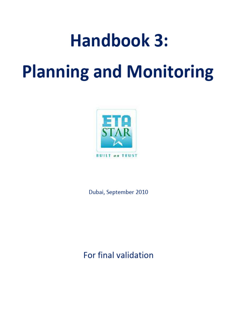Planning and Monitoring Handbook | PDF | Human Resources