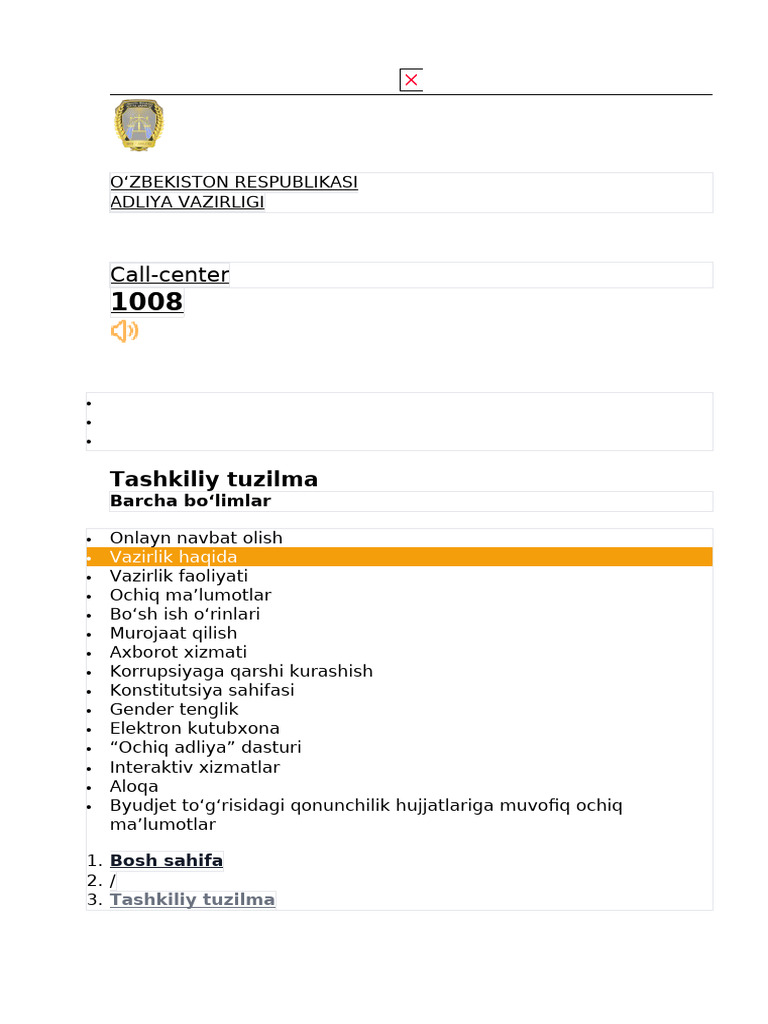 Call-Center: Tashkiliy Tuzilma | PDF