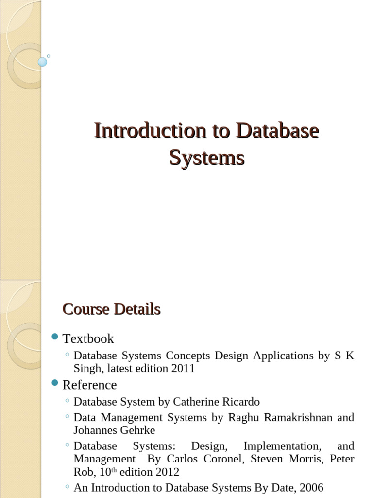 Database Systems-Lec 1 | PDF | Databases | Database Transaction