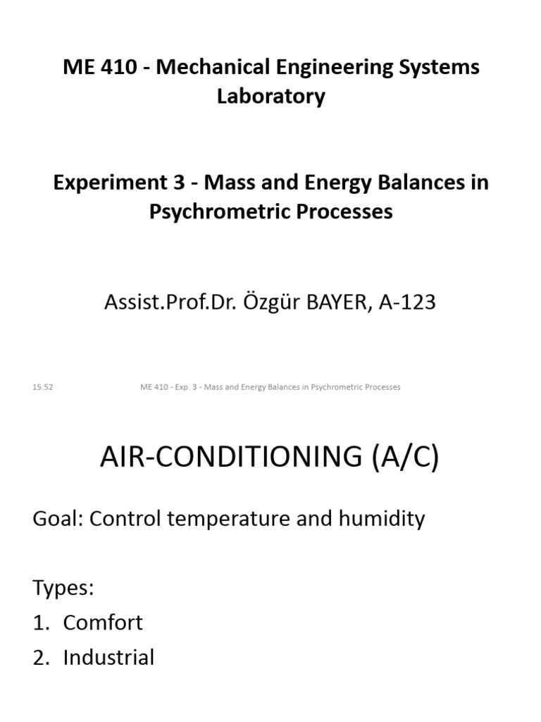 Mass and Energy Balances in A/C Systems | PDF | Humidity | Water Vapor