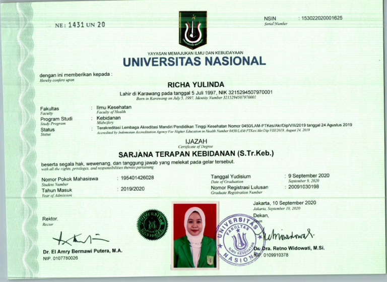 Ijazah Richa Yulinda | PDF