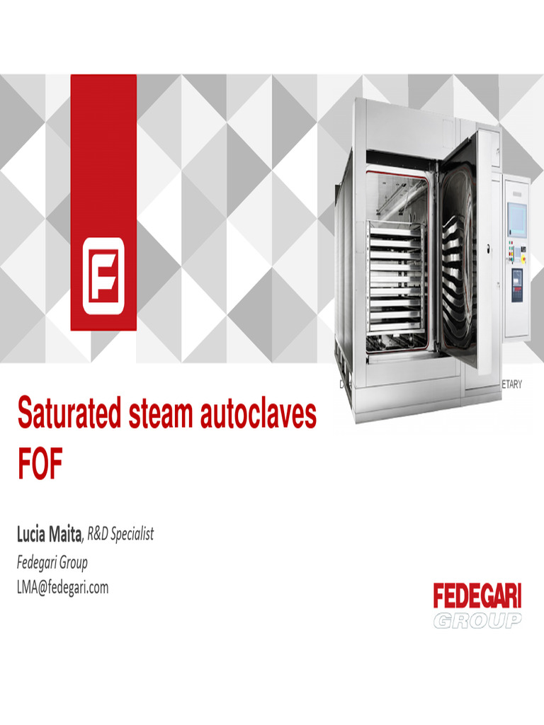 Fedegari Saturated Steam Autoclaves | PDF | Materials