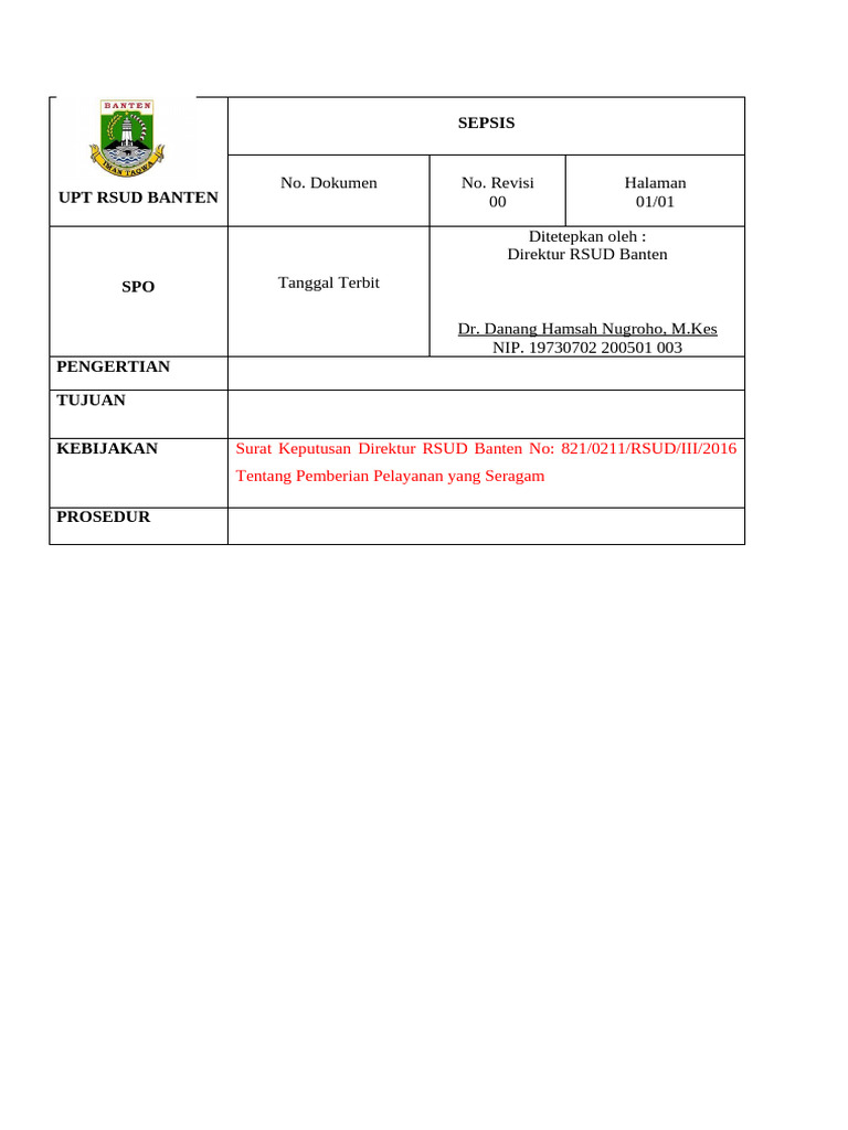 SOP SEPSIS | PDF