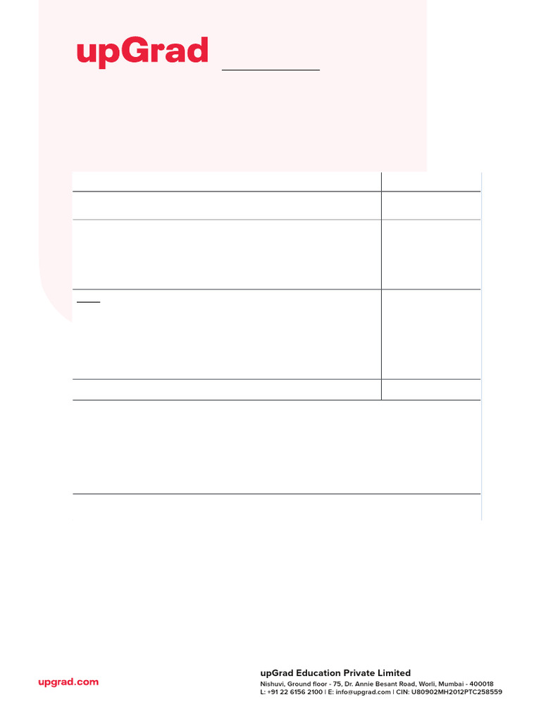 Course Invoice '24 | PDF