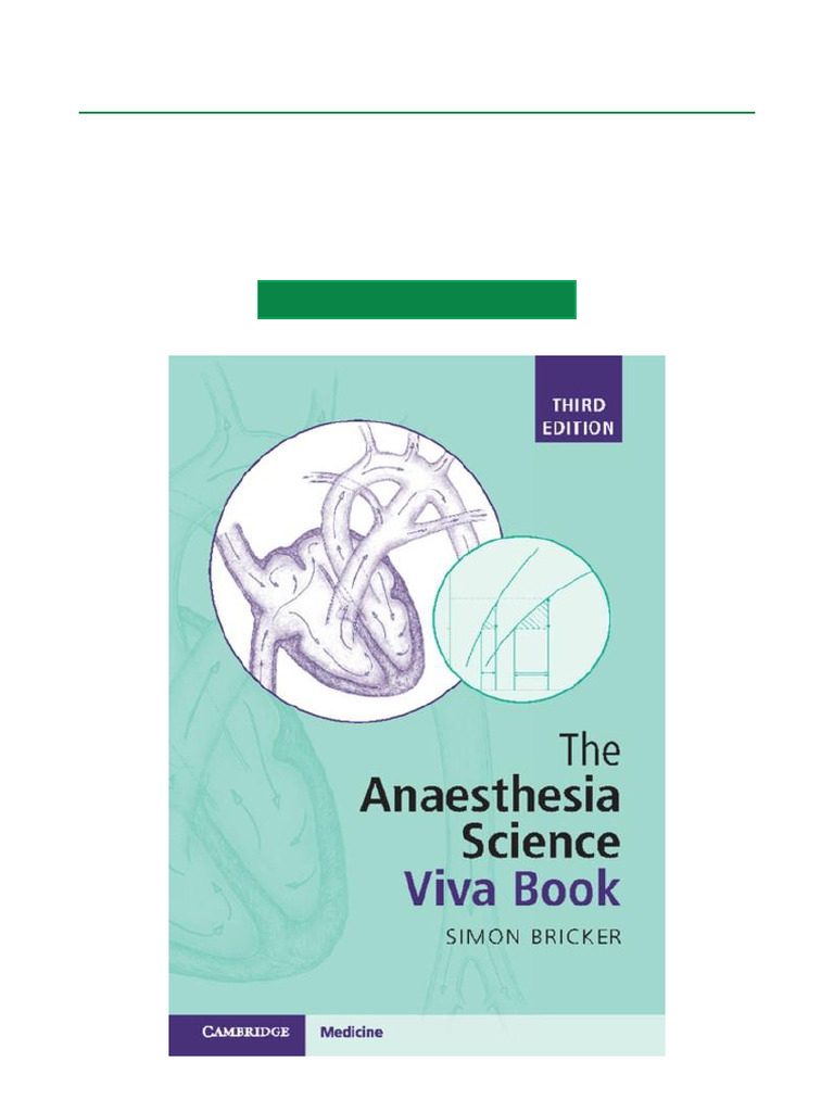 The Anaesthesia Science Viva Book | PDF | Medical Specialties