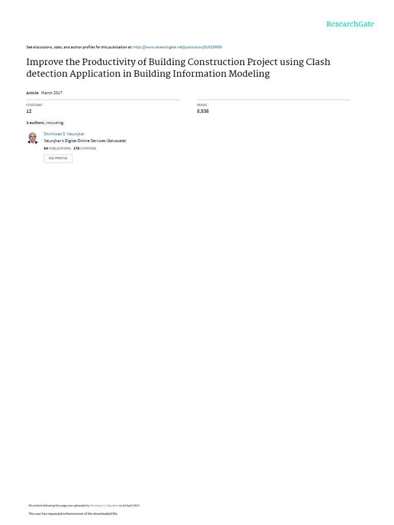 Improve The Productivity of Building Construction Project Using Clash ...