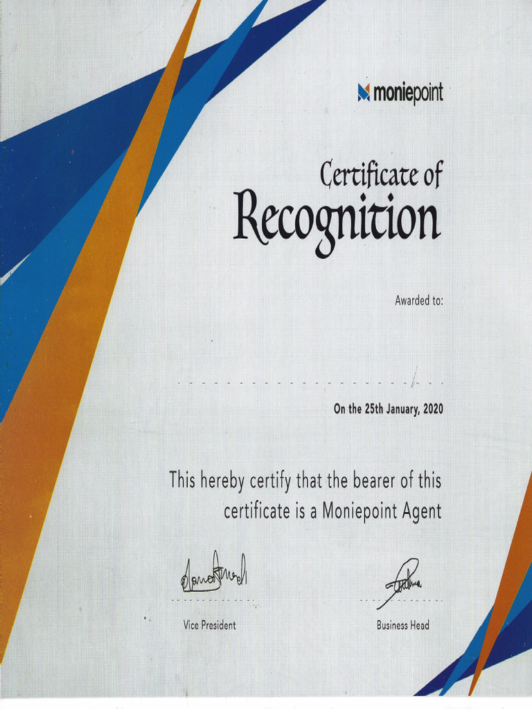 Agent Certificate | PDF