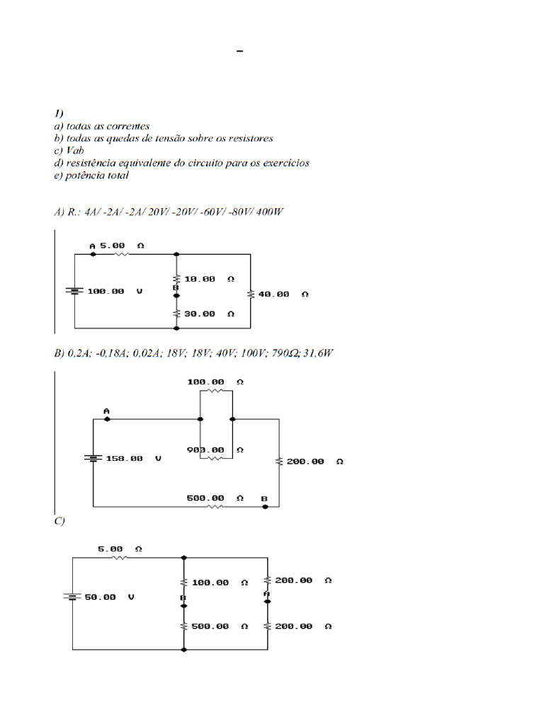 Lista 6 Eletrotécnica | PDF