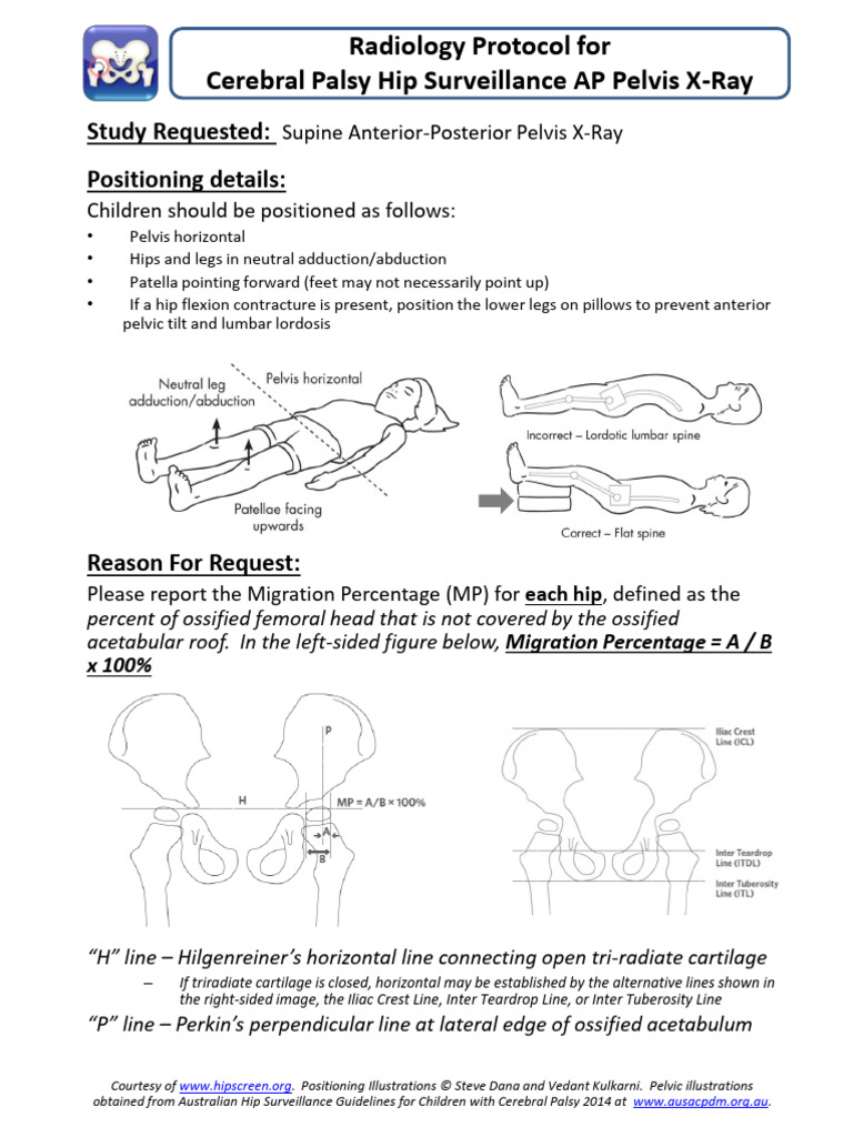 Radiology Protocol For Hip Surveillance | PDF