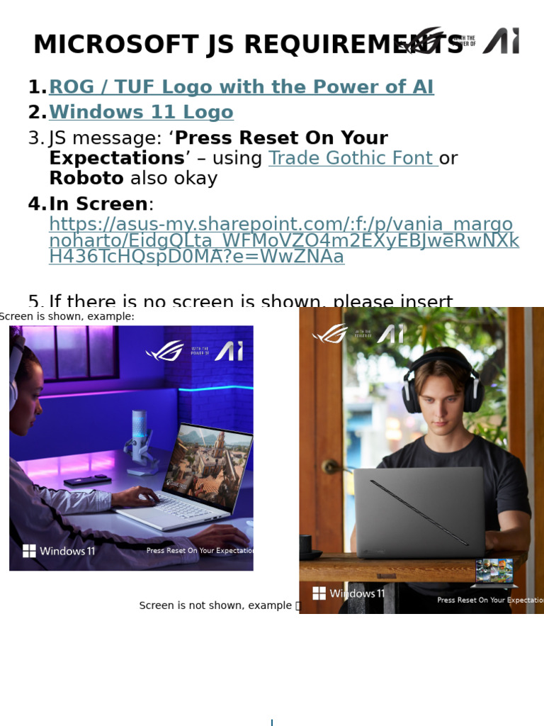 2024 Microsoft JS Requirements - Photo Brief | PDF