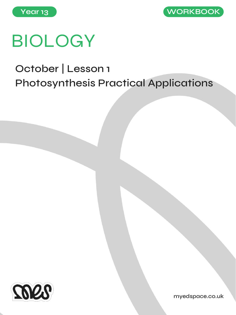 Workbook Lesson 1 Photosynthesis Practical Applications 1726735580 ...