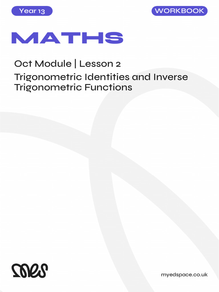 Oct Module l2 Trigonometric Identities and Inverse Trigonometric Functions 1727879983 | PDF ...