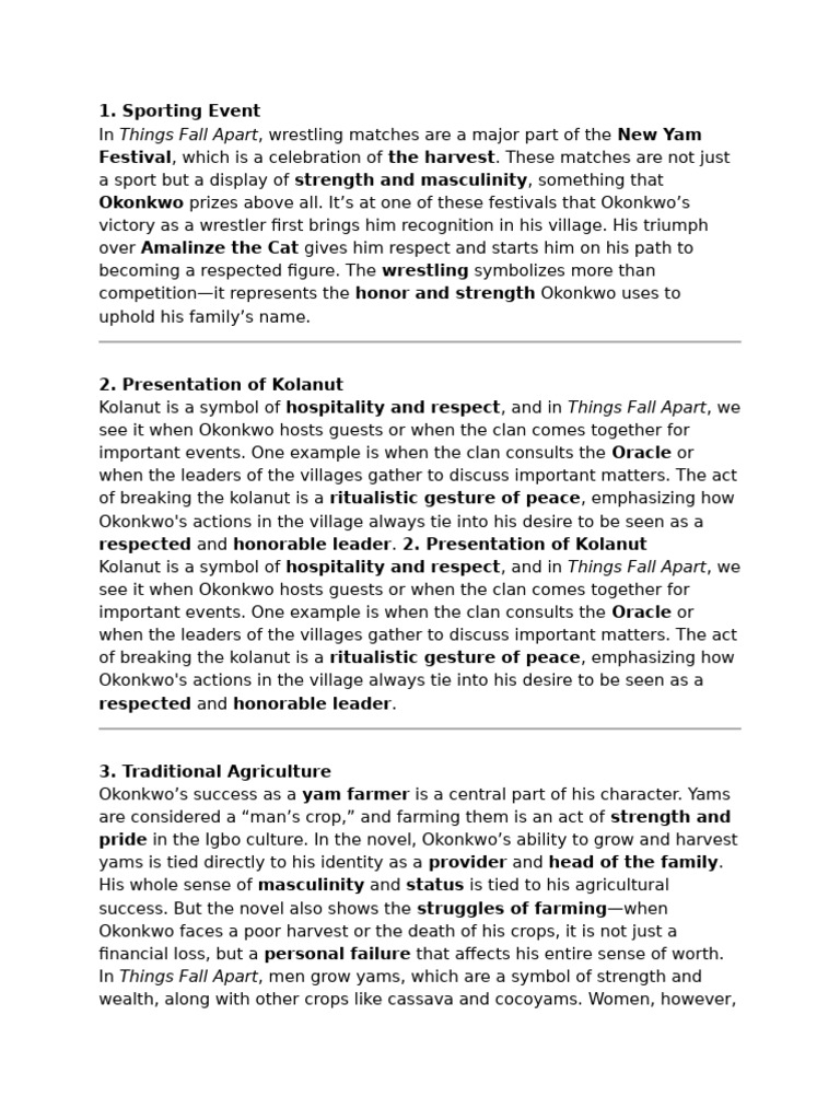 Cultural Aspects and Clashes of Things Fall Apart | PDF | Igbo People ...