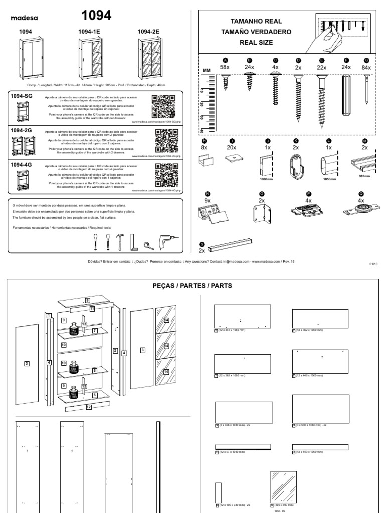 Manual Guarda Roupa | PDF | Codificações