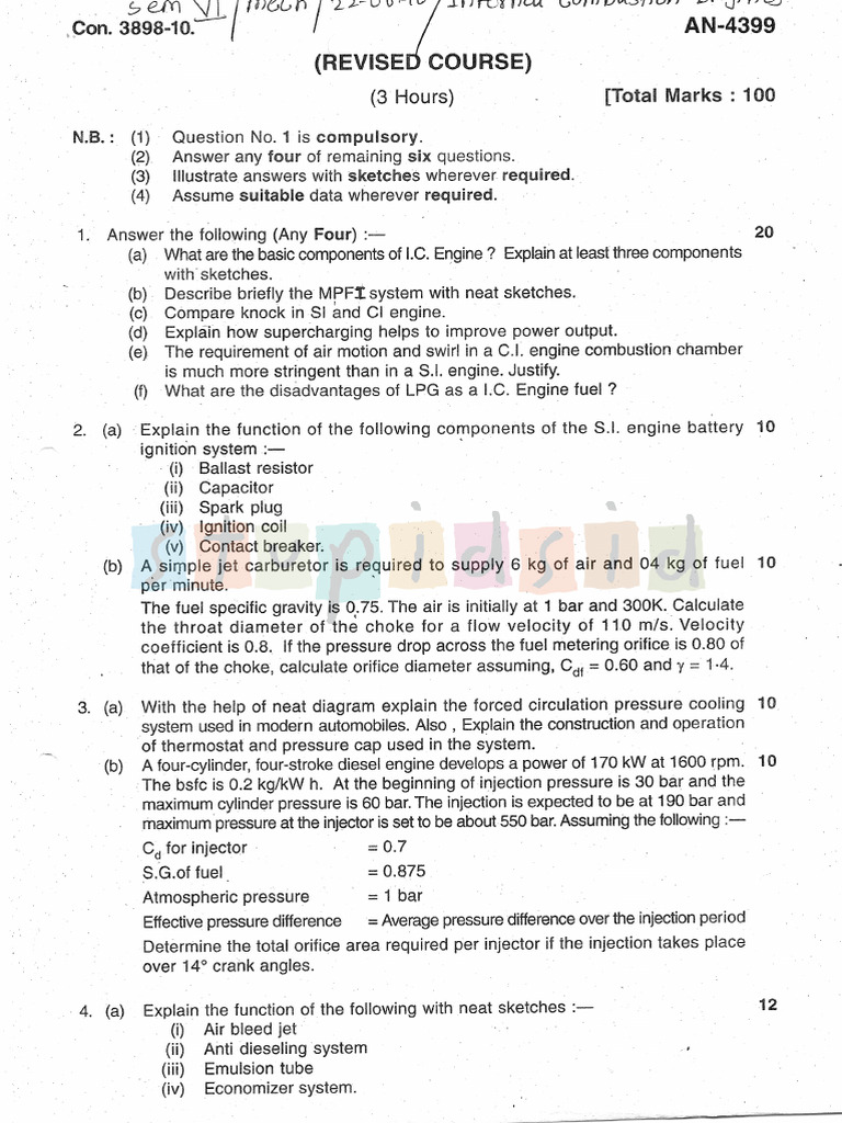 SemVI MECH ICE (REV) May10 | PDF