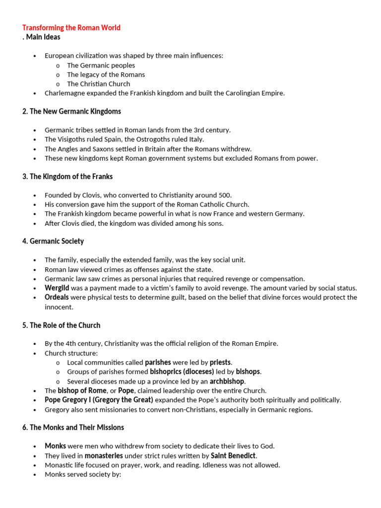 Transforming The Roman World | PDF | Byzantine Empire | Crusades