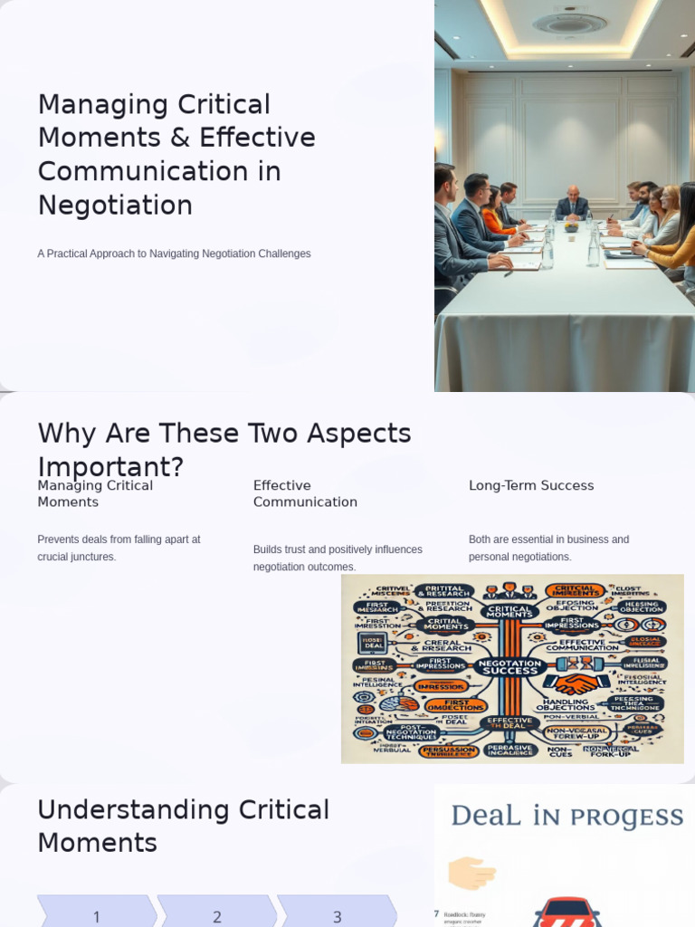 Managing Critical Moments and Effective Communication in Negotiation 2222 | PDF | Negotiation ...