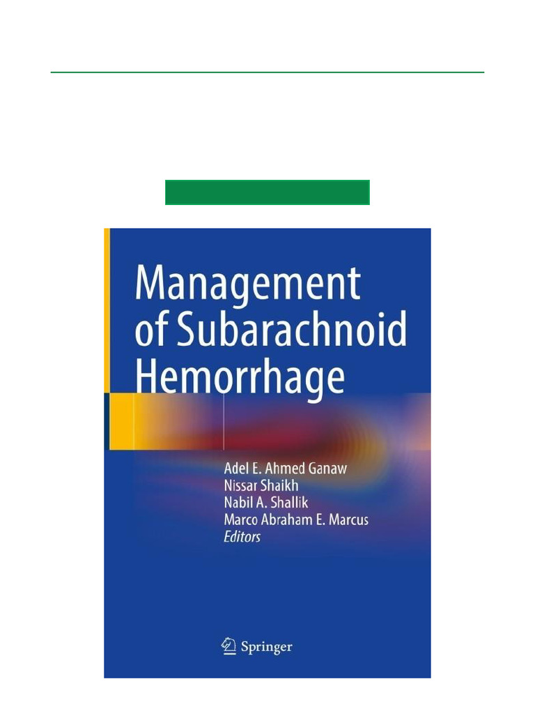 Management of Subarachnoid Hemorrhage Open Access Download | PDF ...