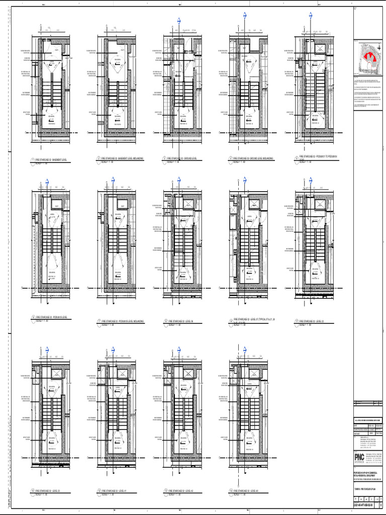 08b-002-00-Tower B - Fire Staircase 02 Plan | PDF