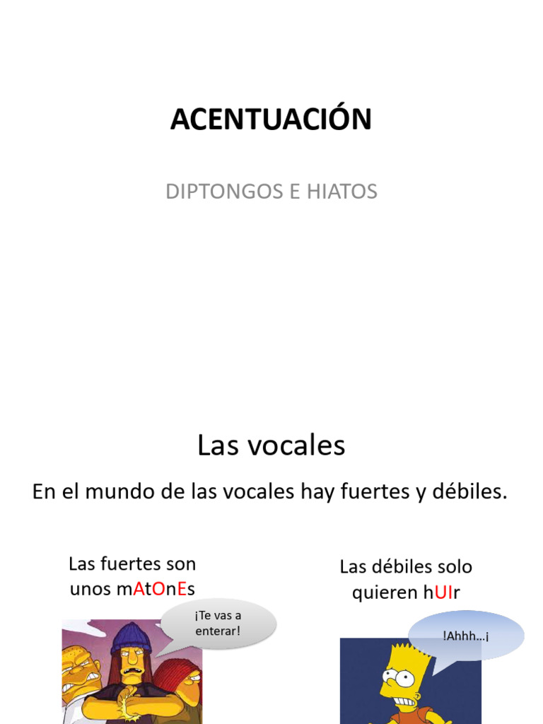 Acentuacion Diptongo Hiato | PDF