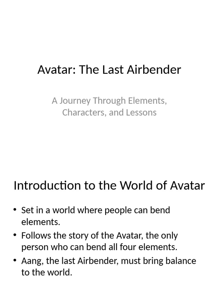 Exploring Avatar's Elements and Characters | PDF