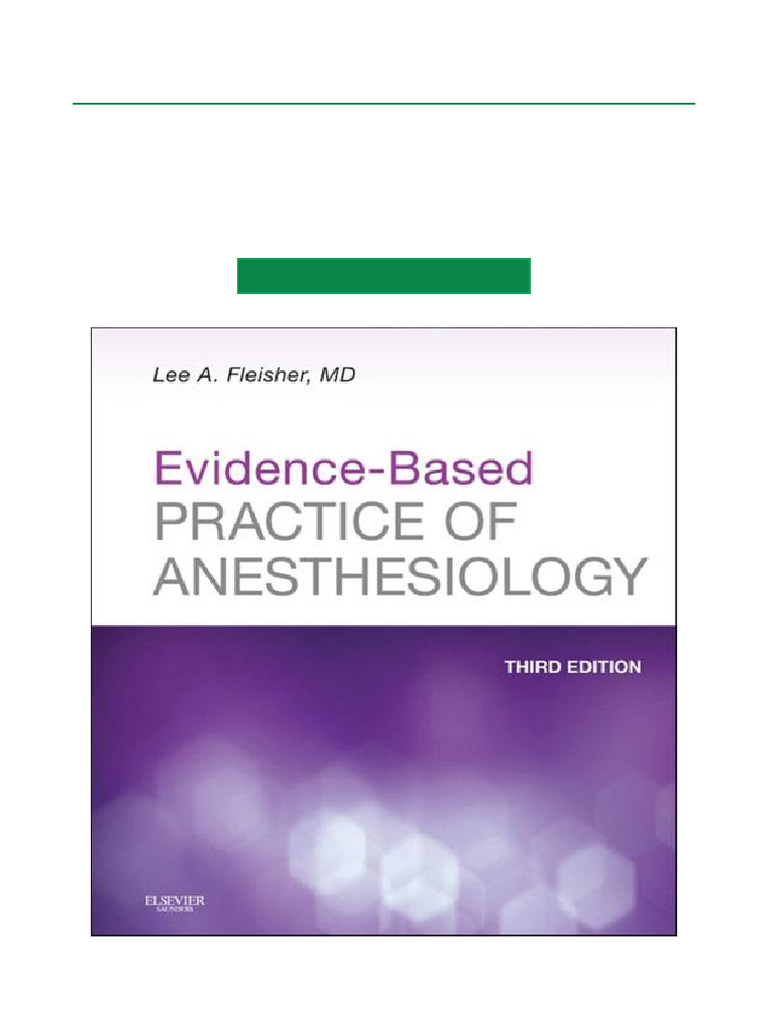 Evidence Based Practice of Anesthesiology 3rd Edition Full Chapter ...