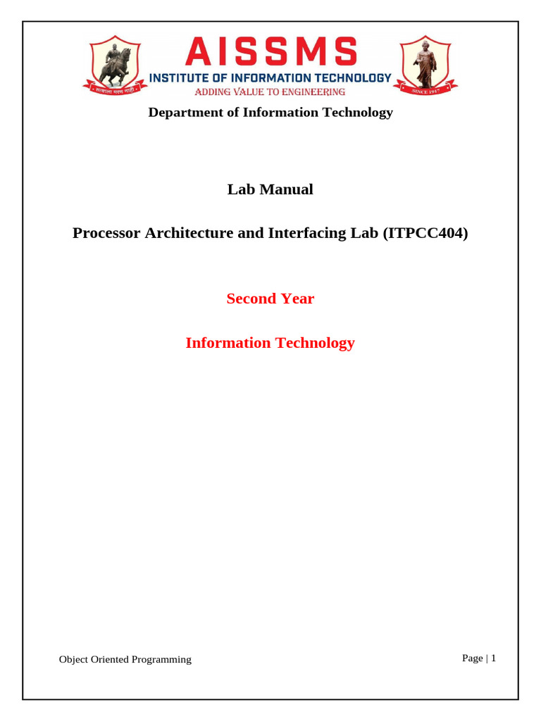 Processor Architecture and Interfacing Lab Manual | PDF | Raspberry Pi | Internet Of Things