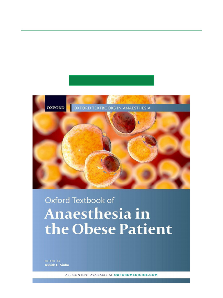 Oxford Textbook of Anaesthesia For The Obese Patient Annotated PDF ...