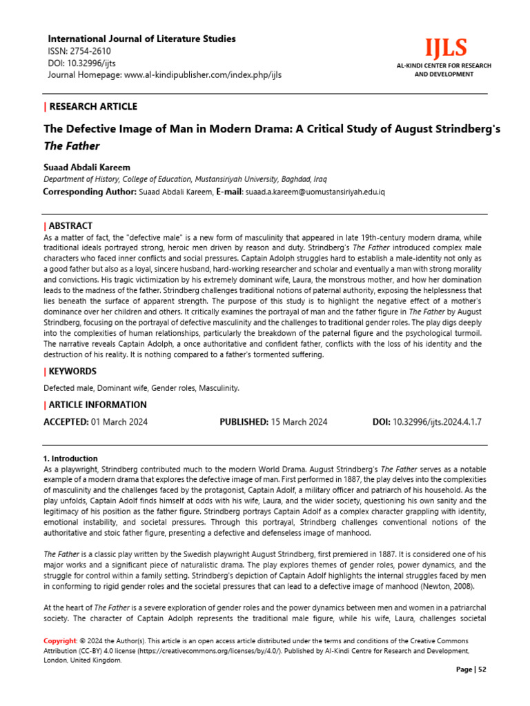 Paper+7+ (2024 4 1) +The+Defective+Image+of+Man+in+Modern+Drama | PDF ...