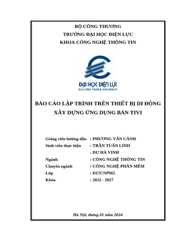 Mau Trinh Bay Do An - Khoa Luan TN - Khoa CNTT | PDF