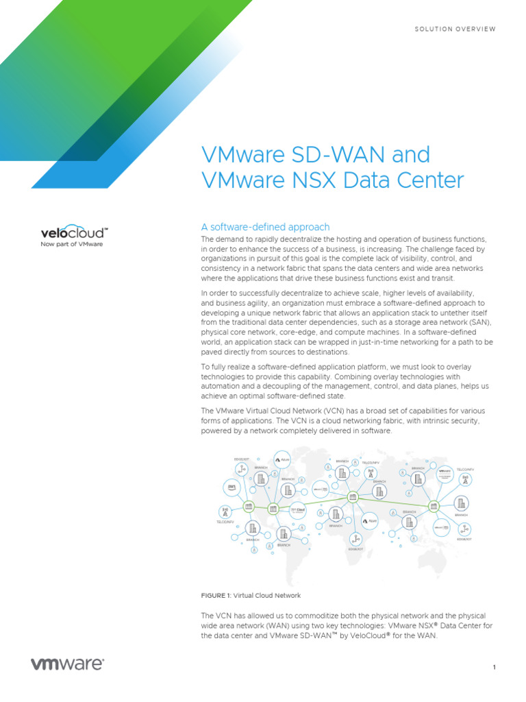 Sdwan 879 Vmware NSX Data Center So 0420 | PDF | Computer Network | Virtual Private Network