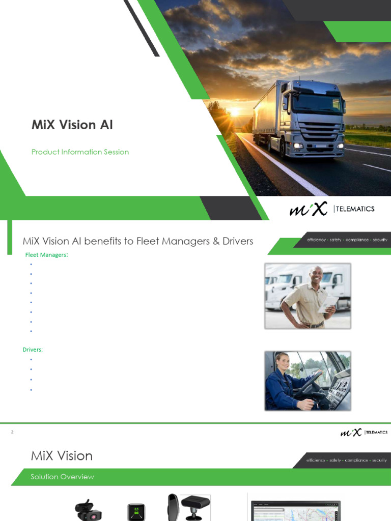 MiX Vision AI: Fleet Safety Solutions | PDF | Vehicles | Transport