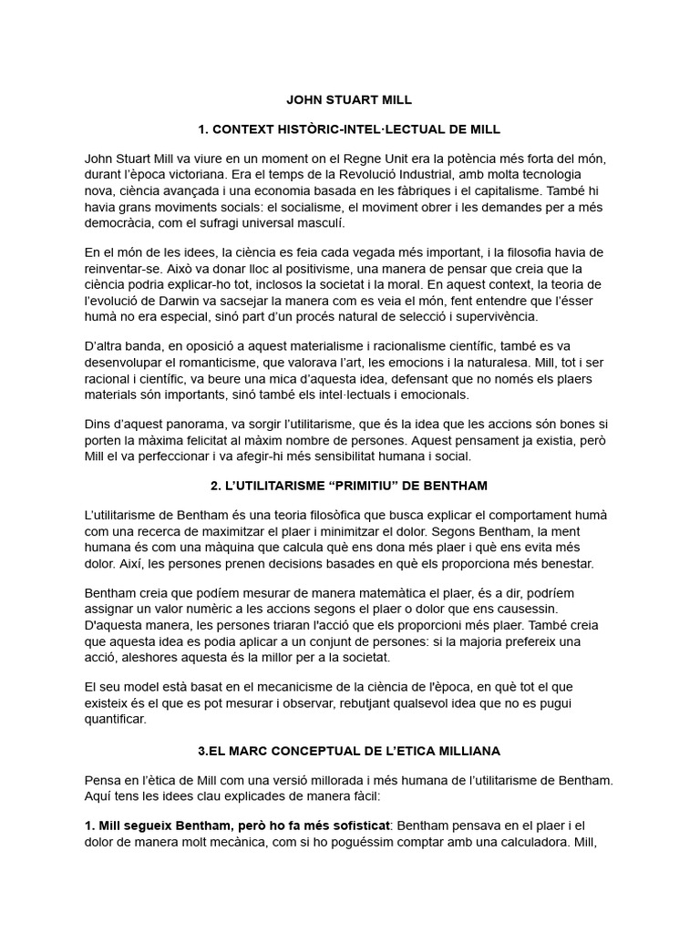 FILOSOFIA MILL I KANT | PDF