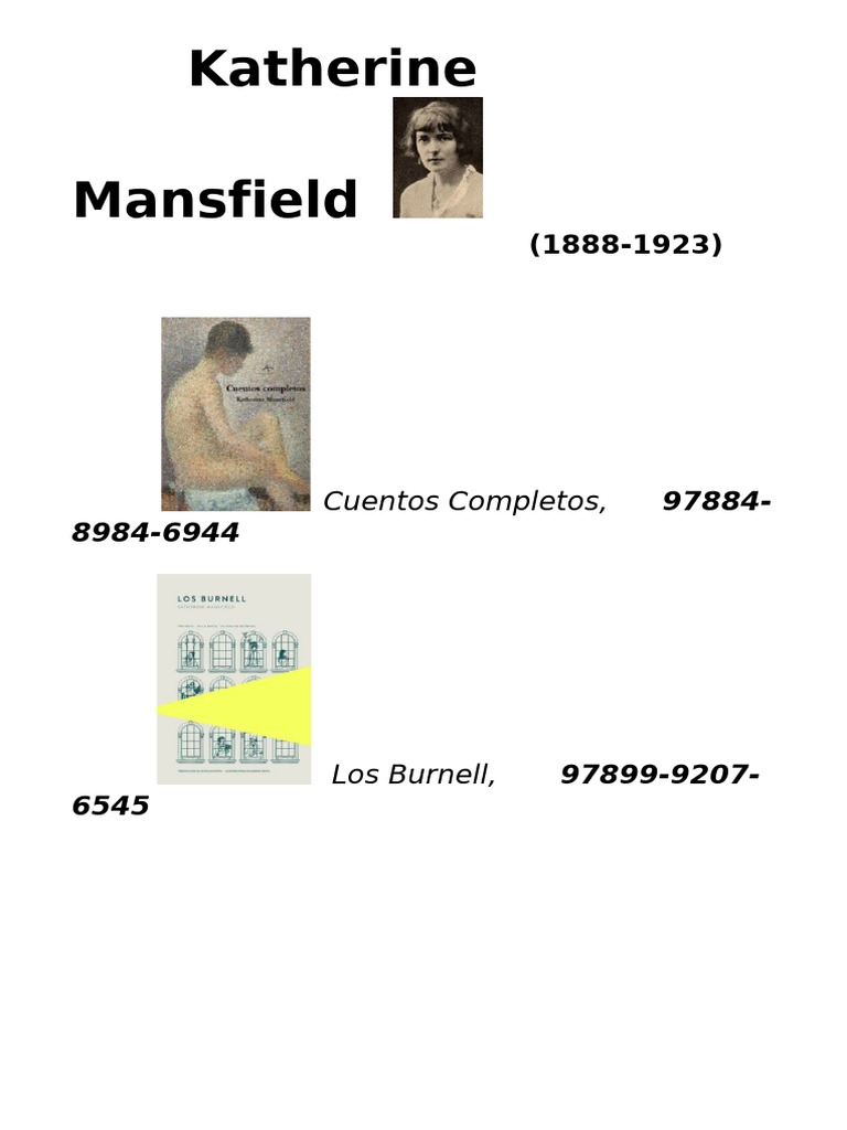 Katherine Mansfield | PDF