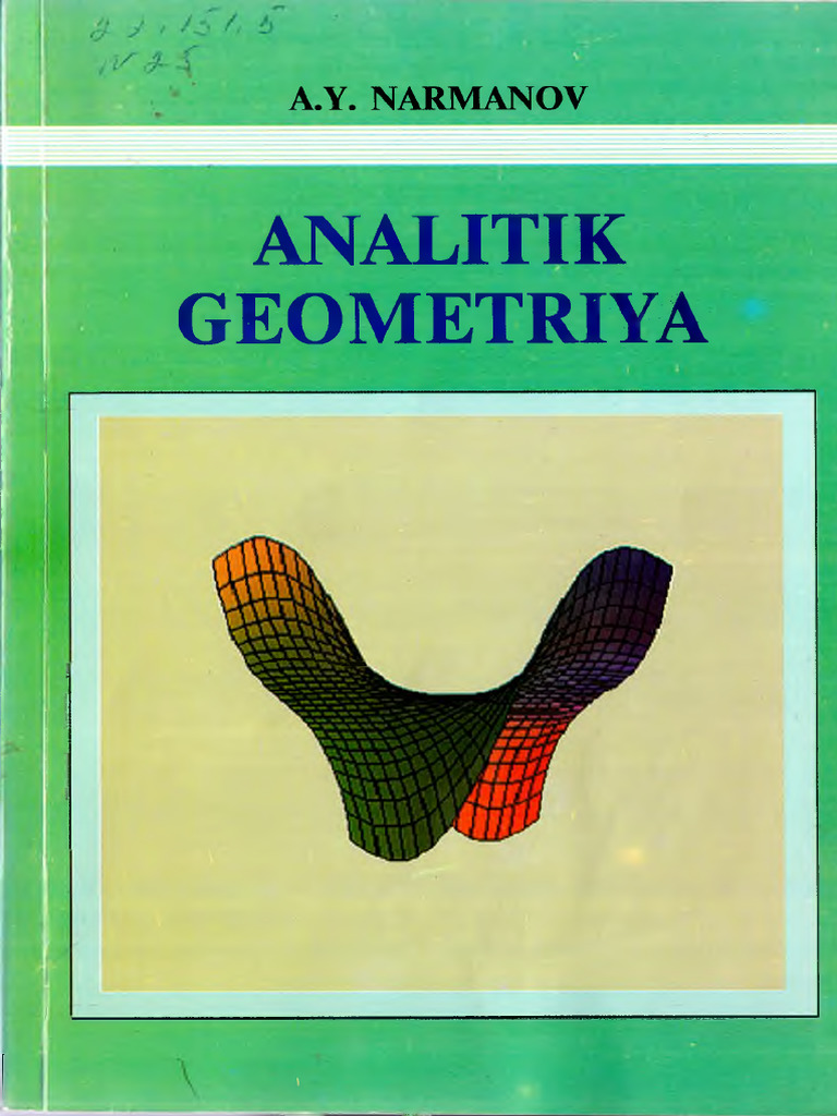 NamDU ARM 7226 Analitik Geometriya | PDF