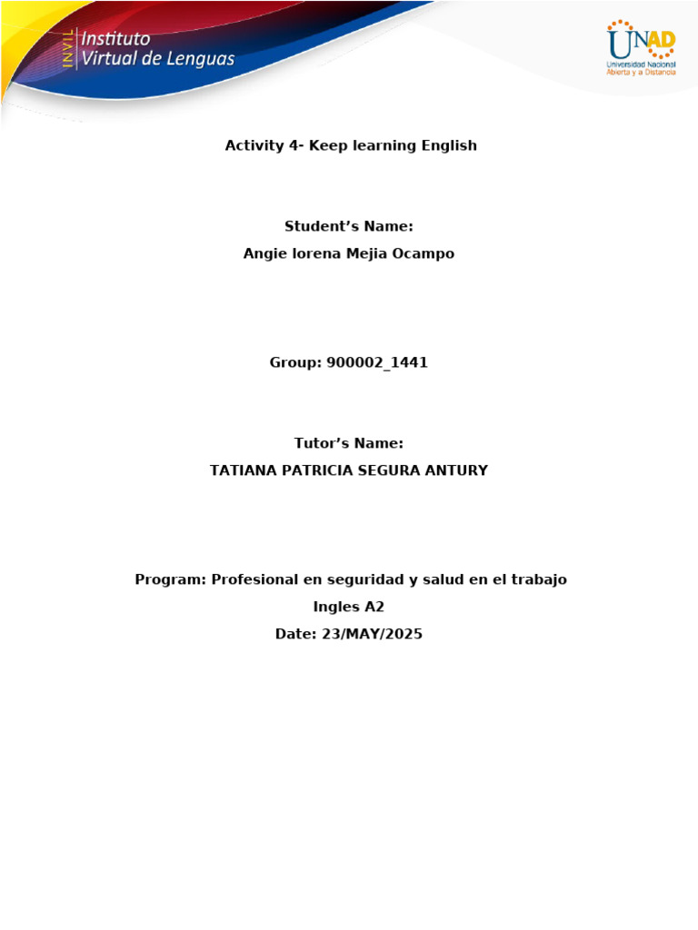 Plantilla Act.2 1 2 1 Task 4 | PDF | Comunicación humana