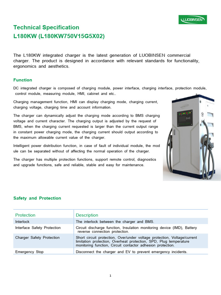 3.5. GE - Specification 180kw GBT | PDF | Battery Charger | Manufactured Goods