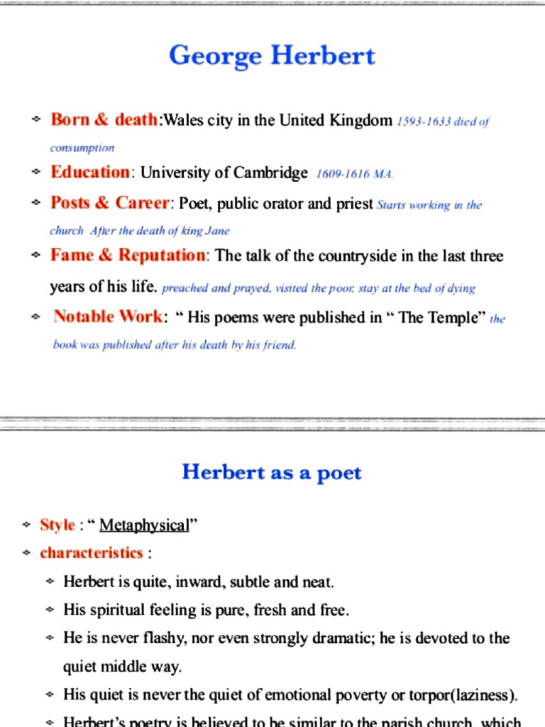 George Herbert - Organized | PDF