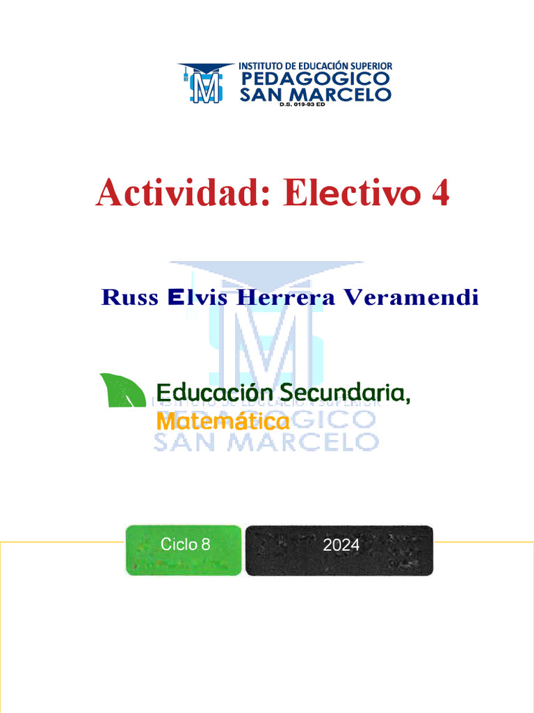 Actividades-rehv-módulo1,electivo4-esm-c8-iesppsm-sm-2024 | PDF