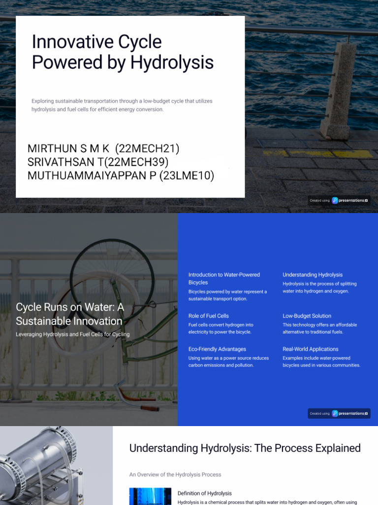 Innovative Cycle Powered by Hydrolysis | PDF