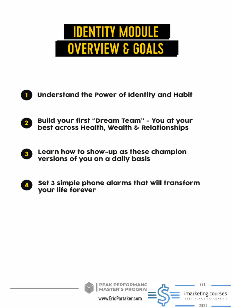 01-Identity Module Worksheet | PDF