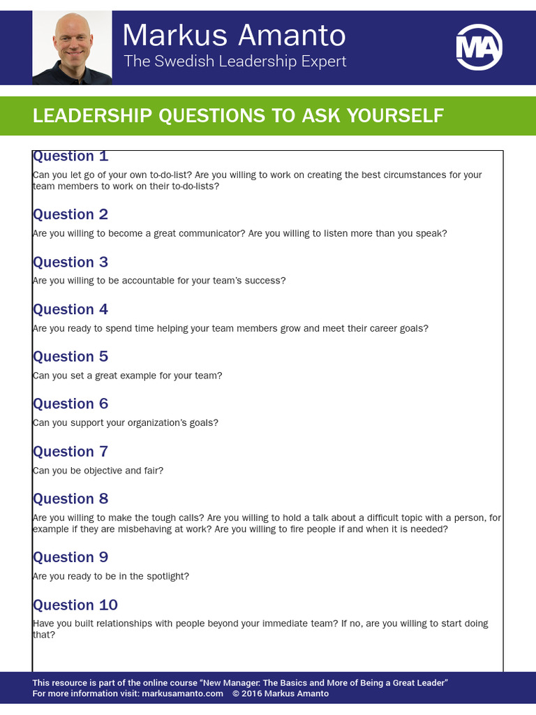 Questions To Ask Yourself | PDF