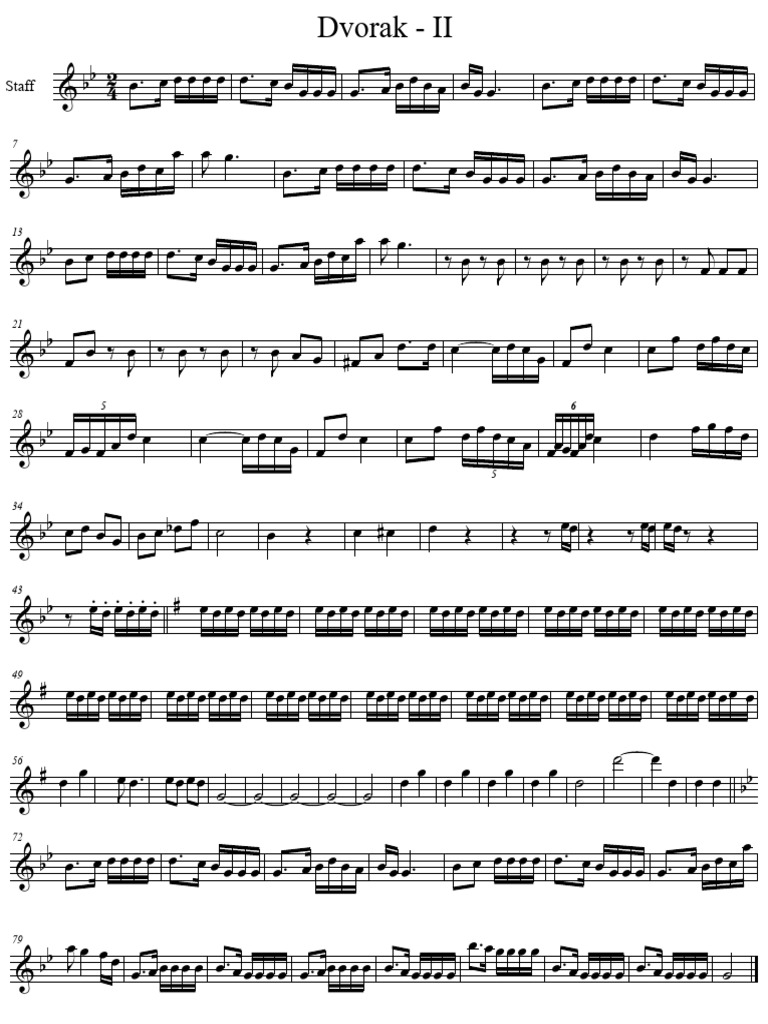 Dvorak - Flute II | PDF