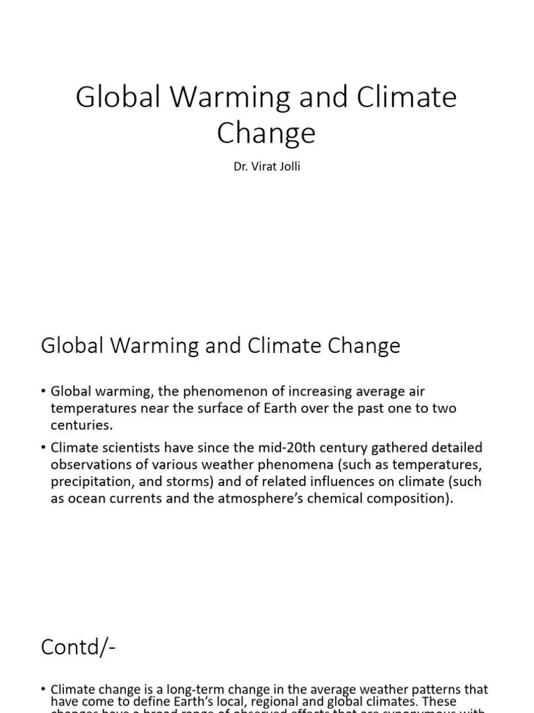 Global Warming and Climate Change | PDF | Climate Change | Climate