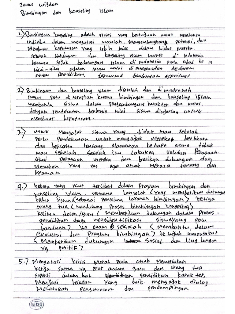 UAS ZAINUL WIJDAN | PDF