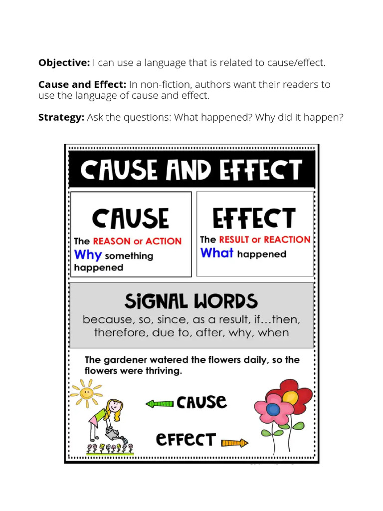 Cause and Effect Practice 2 | PDF