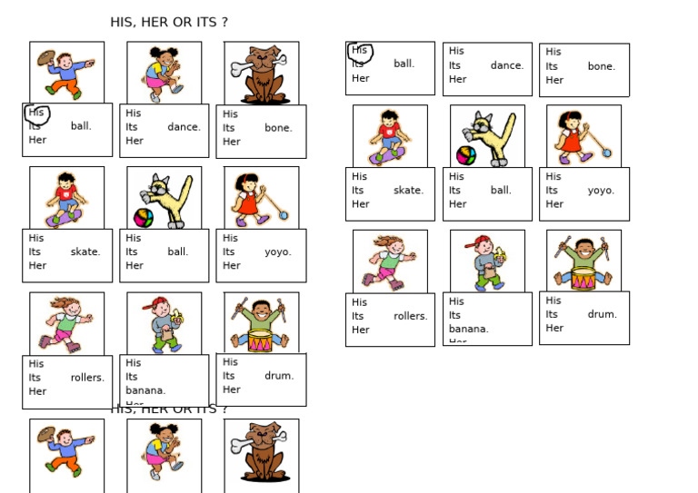 Possessives His, Her or Its | PDF