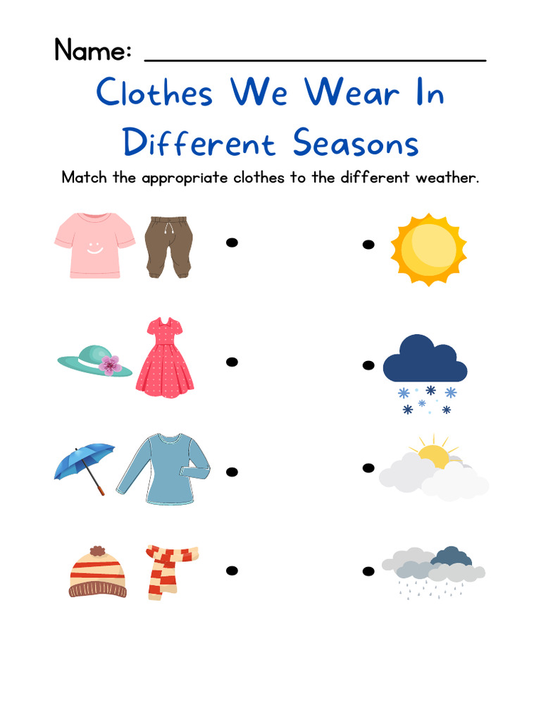 Colorful Illustrative Clothes We Wear Worksheet - 20241202 - 092806 ...