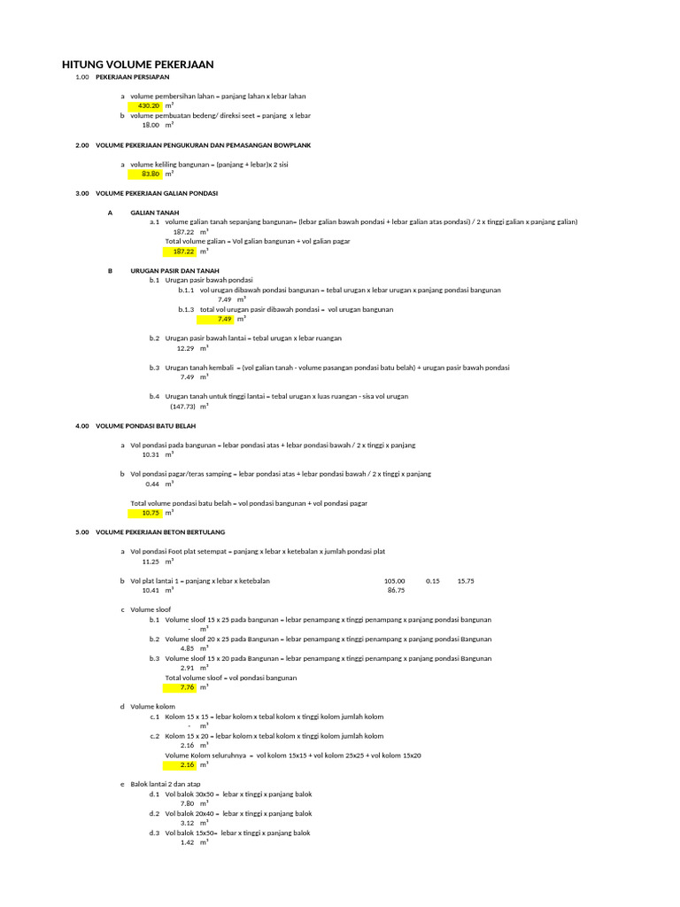 Perhitungan RAB 2025 | PDF