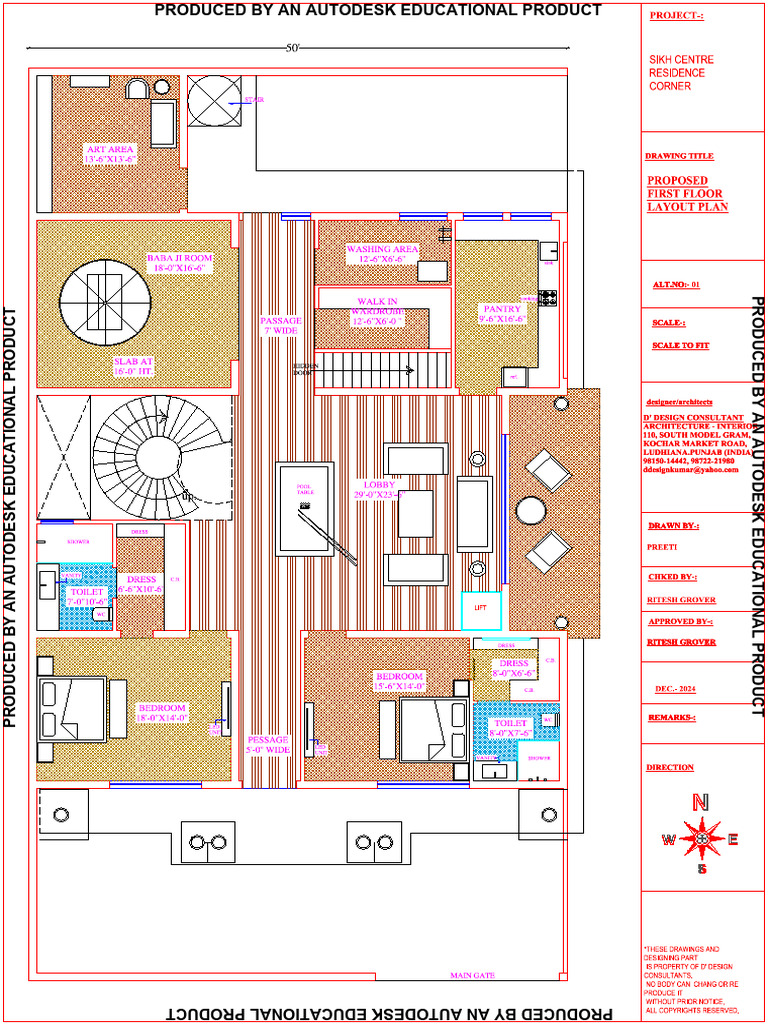 Sikh Center Corner-model.pdf Ff Layout Plan | PDF